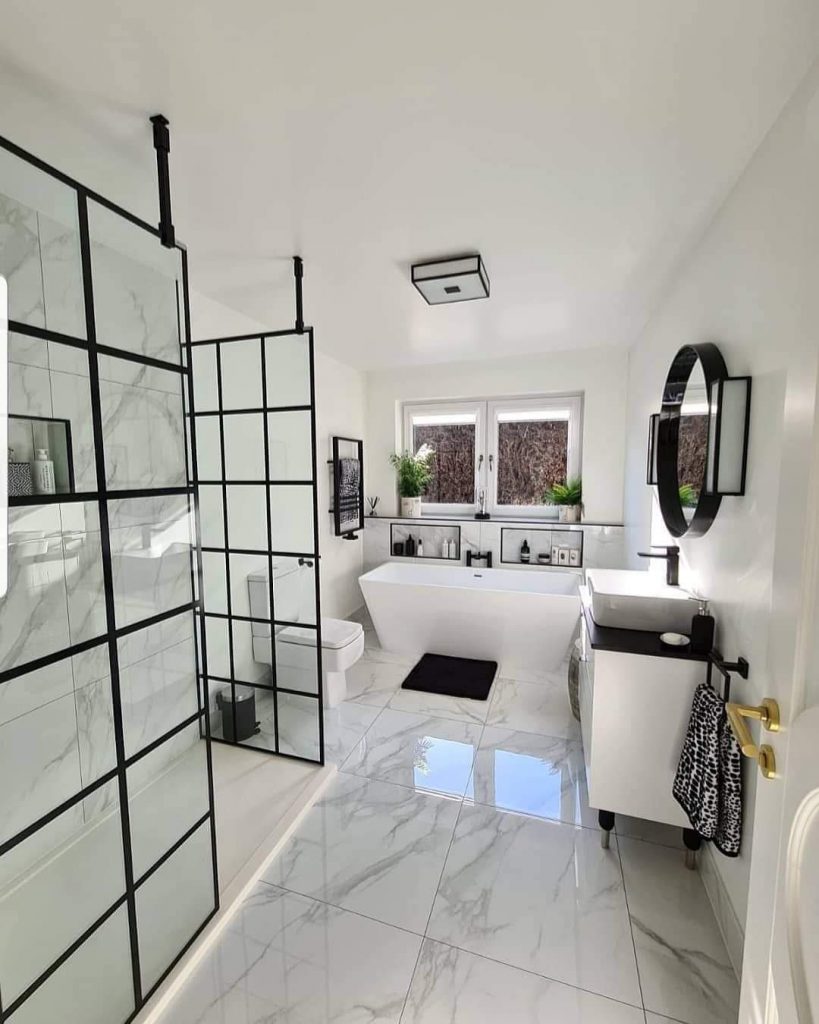 ROMAN Liberty Black Corner Shower Screen - Lian Ann Online Eshop