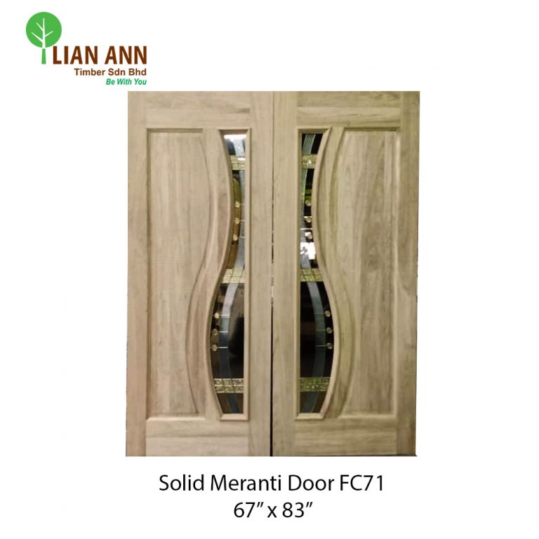 LIAN ANN Solid Meranti Door FC71 (67" x 83") - Lian Ann Online Eshop