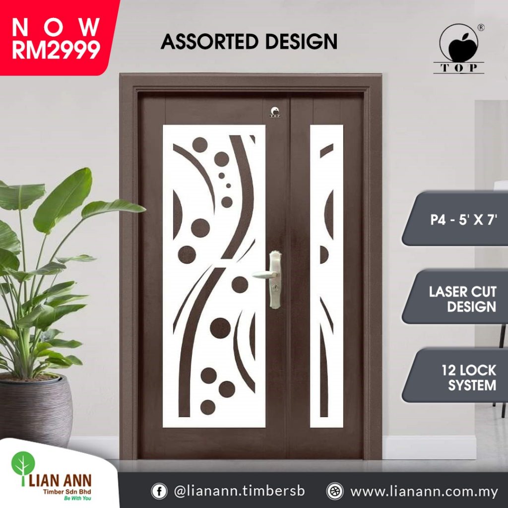 TOP Security Door (Assorted Design) - Lian Ann Online Eshop