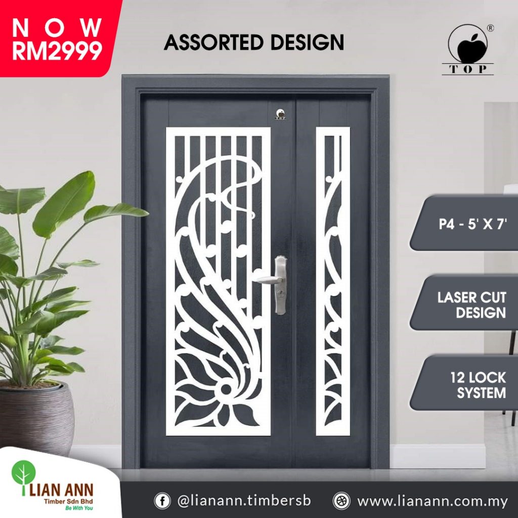 TOP Security Door (Assorted Design) - Lian Ann Online Eshop