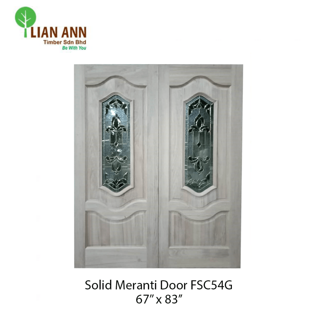 LIAN ANN Solid Meranti Door FSC54G 67"x 83" - Lian Ann Online Eshop