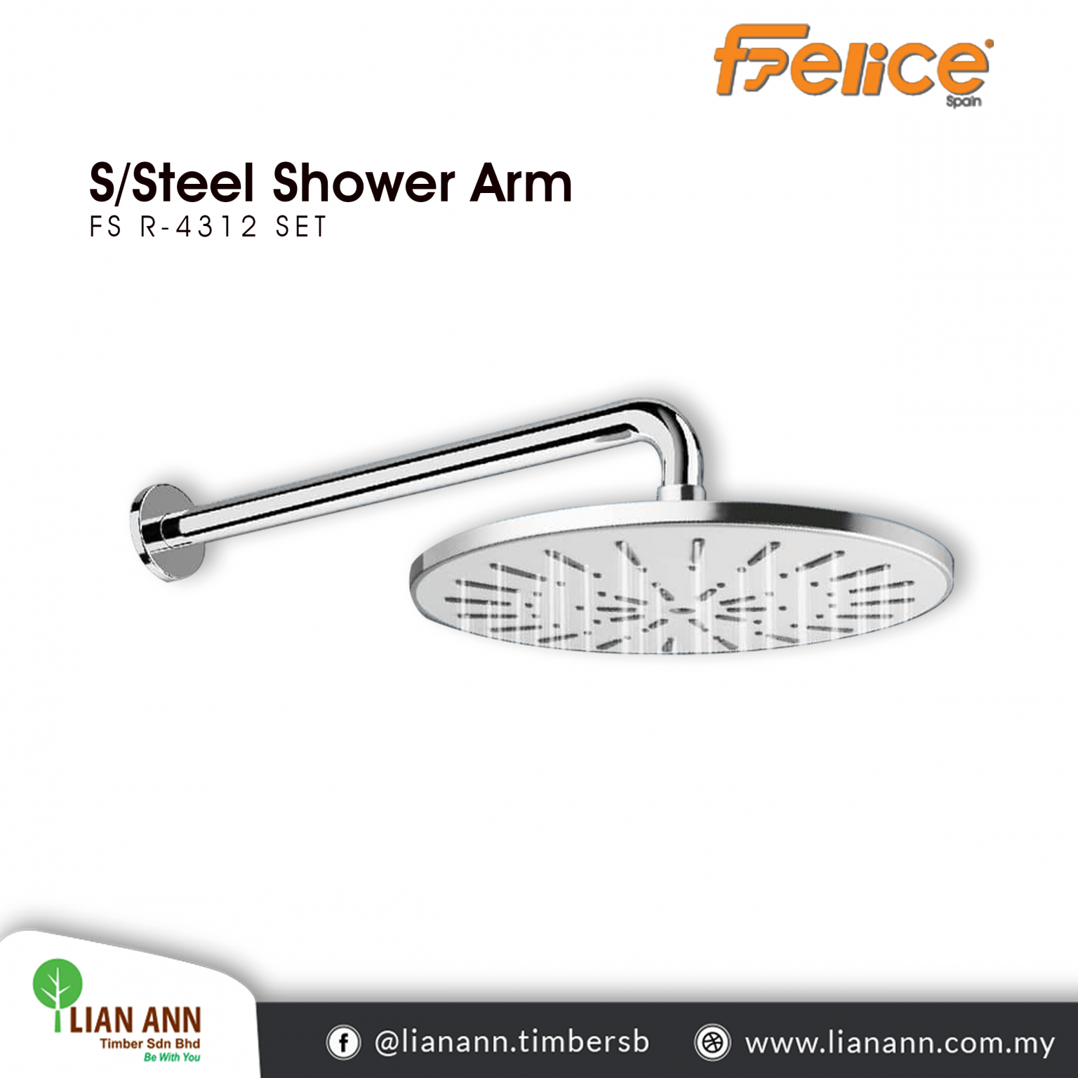 FELICE FS R-4312 Shower Head Set - Lian Ann Online Eshop