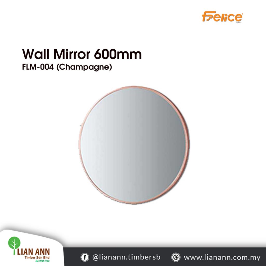 FELICE Wall Mirror 600mm FLM-004 (Champagne) - Lian Ann Online Eshop