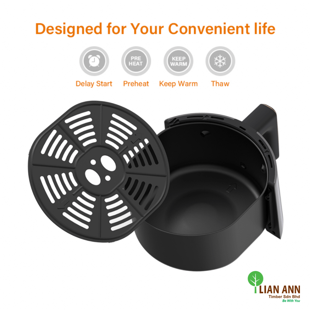 YILIZOMANA 4.8L Analog Air Fryer (Grey) - Lian Ann Online Eshop